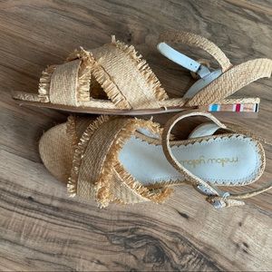 Anthropologie | Shoes | Rattan Woven Sandals With Rainbow Detail | Poshmark